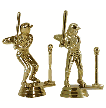 T-Ball Participation Trophy with Gold T-Ball Batter