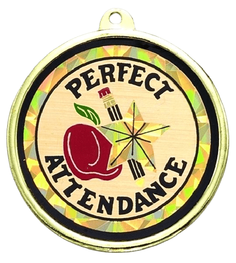 Perfect Attendance Medals, Perfect Attendance Medal for Student