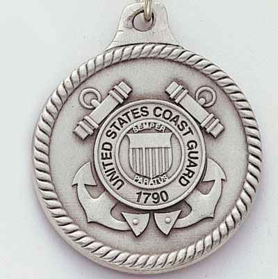 United States Coast Guard Keychain, Pewter | TrophyCentral