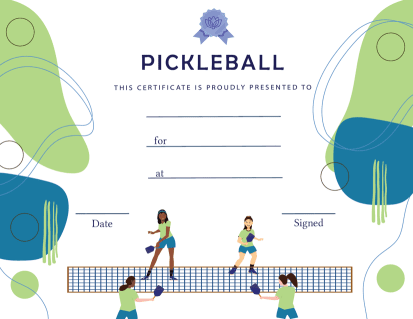Pickleball Women's Doubles Template | Trophy Central