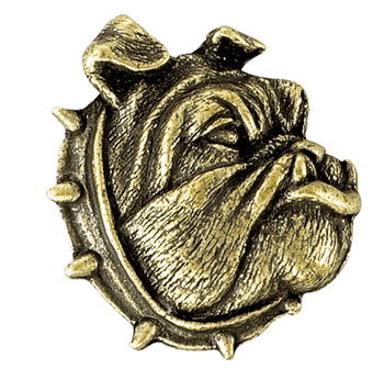 Bulldog Lapel Pins with Antique Finish | TrophyCentral