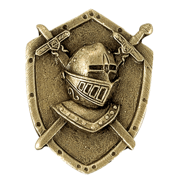 Knight Lapel Pins - Antique Brass | TrophyCentral