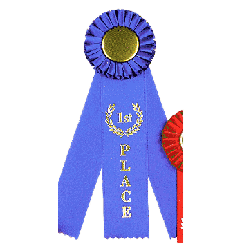 Prize Rosette Ribbons, Prize Ribbons, First Place Blue Ribbons