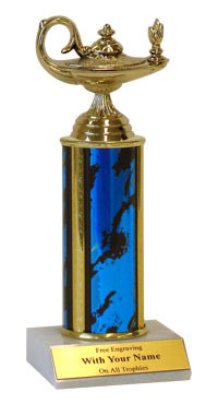 Academic Lamp Single Column Trophies | Academic Trophies