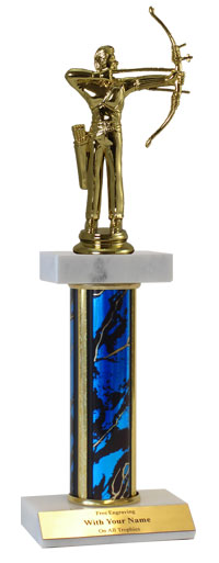 Archer with Bow and Arrow - Deluxe Platform Series Trophies | TrophyCentral