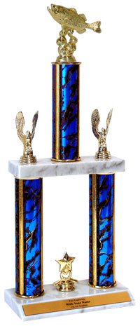 Two Tier Bass Trophies, Bass Trophy with Two Tiers