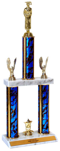 Two Tier Graduate Trophies, Graduate Trophy with Two Tiers