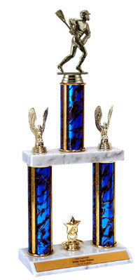Two Tier Lacrosse Trophies, Lacrosse Trophy with Two Tiers