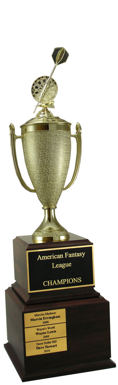 Perpetual Darts Trophies With Name Plates | Darts Awards