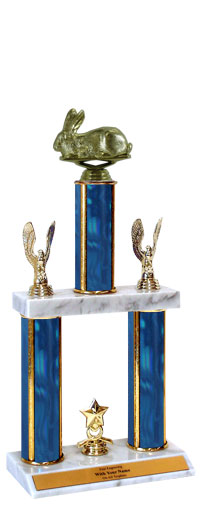Two Tier Rabbit Trophies, Rabbit Trophy with Two Tiers