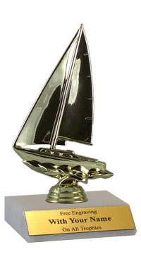 Sailboat Trophy Budget Participation Trophies - Sailboat