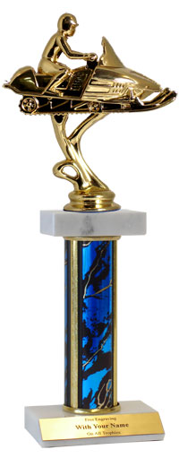 Snowmobile Figure Deluxe Platform Trophy in 3 Sizes | TrophyCentral