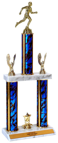 Two Tier Track Trophies, Track Trophy with Two Tiers