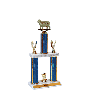 Two Tier Sheep Trophies, Sheep Trophy with Two Tiers