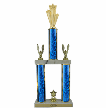 Two Tier Star Performer Trophies with Two Tiers and Choice of Color