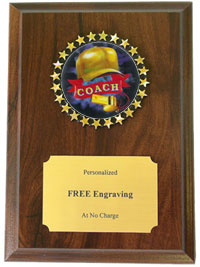 Coach Plaques, Holographic Coach Plaque, Coach's Whistle Plaque