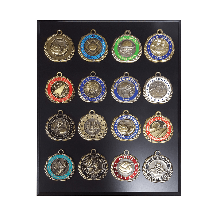 Racing Flag Medals with Custom Ring for School, Organization or Event Name