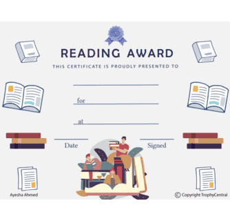 Printable Reading Award Certificates Certificate Template For Reading