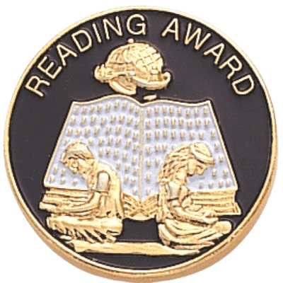 Reading Award Pins From TrophyCentral, Reading Award Pin