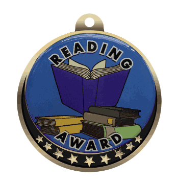 Colorful Reading Insert Medals | TrophyCentral