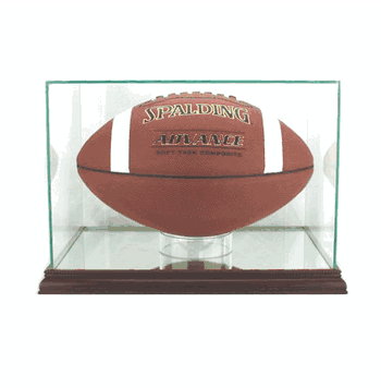 Rectangular Glass Football Display Case | TrophyCentral