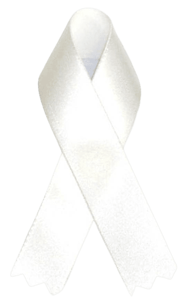 Right to Life Ribbons, White Right to Life Awareness Ribbons