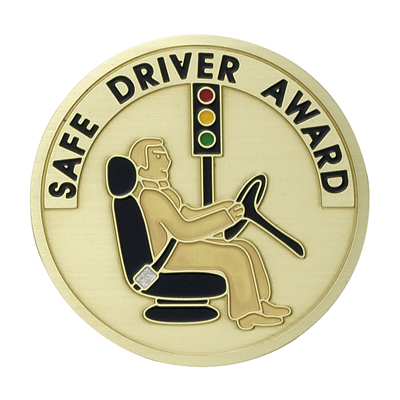 Safe Driver Award Medal Inserts (2" Etched) | TrophyCentral