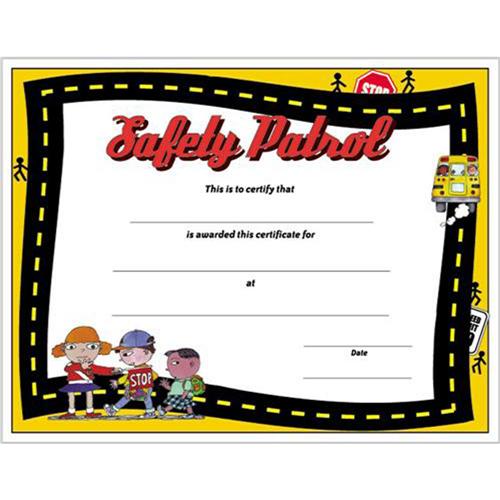 Safety Patrol Certificates | Safety Patrol Certificate Template