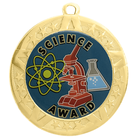 Gold Science Medal (2 inch, T Series) | Science Medals