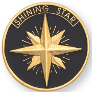 Shining Star - 1 Inch Gold Pin (BR Series) | TrophyCentral