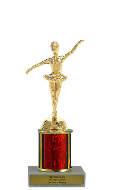 Budget trophies with ballet figure, marble base and column | TrophyCentral