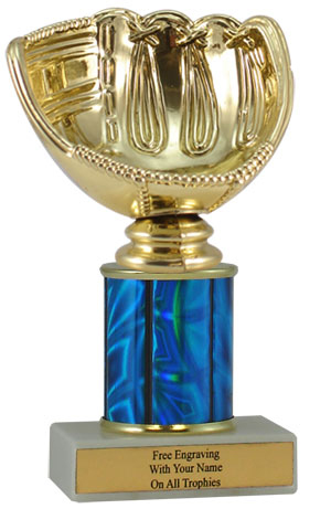 Budget Baseball Glove Trophy with Column | Baseball Trophies