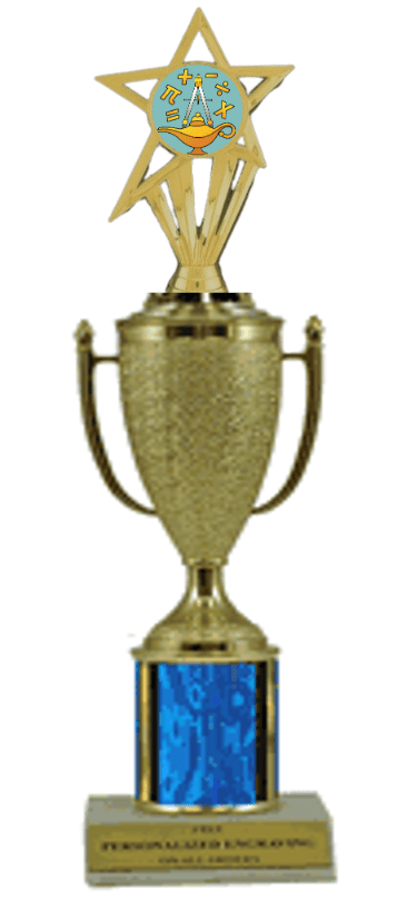 Math Insert Trophy With Marble Base, Gold Cup And Column | TrophyCentral