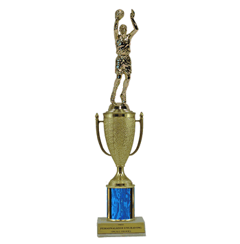Basketball Trophy With Marble Base, Cup And Column | TrophyCentral
