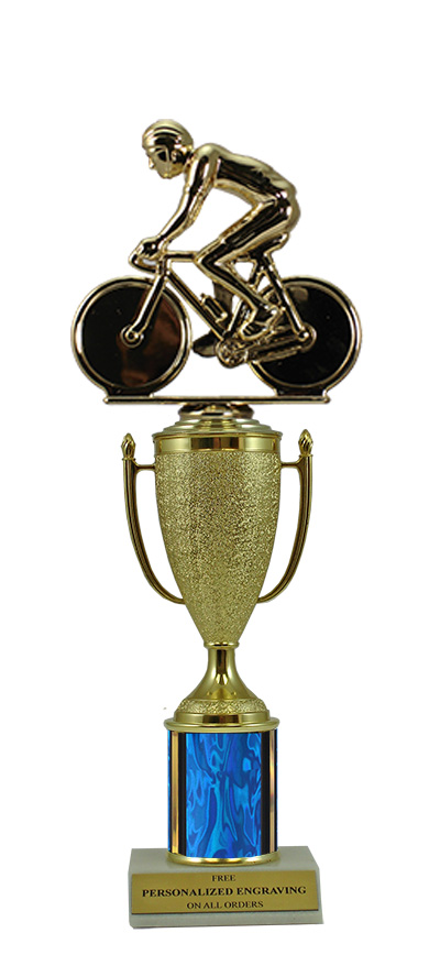 Bicycle Trophy With Marble Base, Cup And Column | TrophyCentral