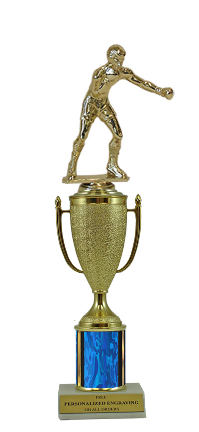 Boxing Trophy With Marble Base, Cup And Column | Boxing Trophies