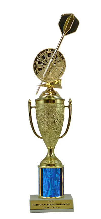 Darts Trophy With Marble Base, Cup And Column | TrophyCentral
