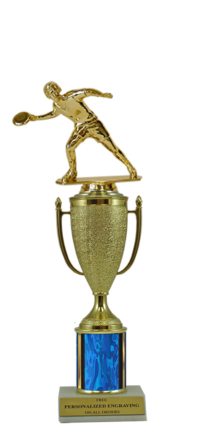 Disc Golf Trophy With Marble Base, Cup And Column | TrophyCentral