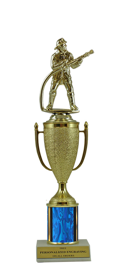 Fireman Trophy With Marble Base, Cup And Column | TrophyCentral