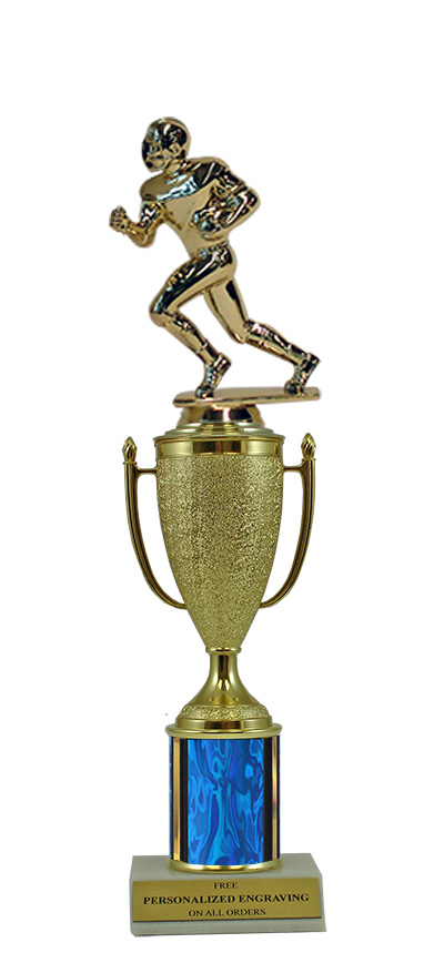 Football Trophy With Marble Base, Cup And Column | TrophyCentral