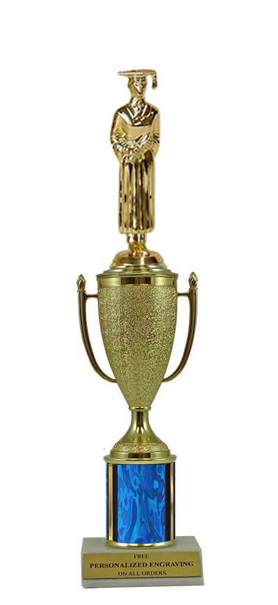 Graduate Trophy With Marble Base, Cup And Column | TrophyCentral
