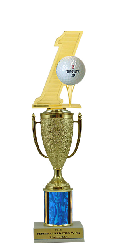 Hole-in-One Trophy With Marble Base, Cup And Column | TrophyCentral