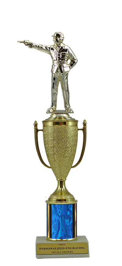 Marksman Trophy With Marble Base, Cup And Column | TrophyCentral