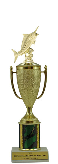Marlin Fish Trophy With Marble Base, Cup And Column | TrophyCentral