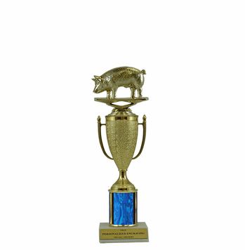 Pig Trophy With Marble Base, Cup And Column | TrophyCentral