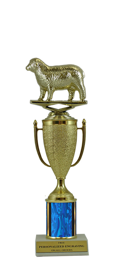 Sheep Trophy With Marble Base, Cup And Column | TrophyCentral