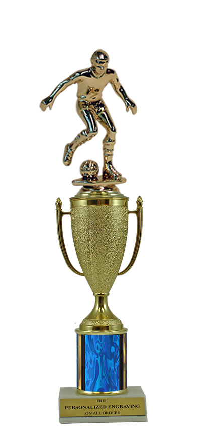 Soccer Trophy With Marble Base, Cup And Column | TrophyCentral