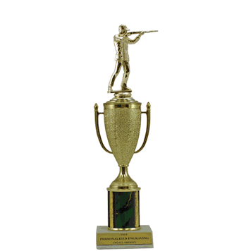 Trap Skeet Shooting Trophy With Marble Base, Cup And Column | TrophyCentral