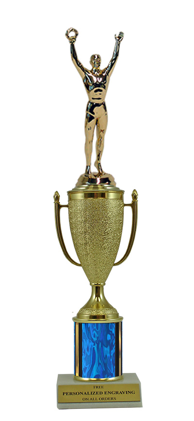 Victory Trophy With Marble Base, Cup And Column | TrophyCentral