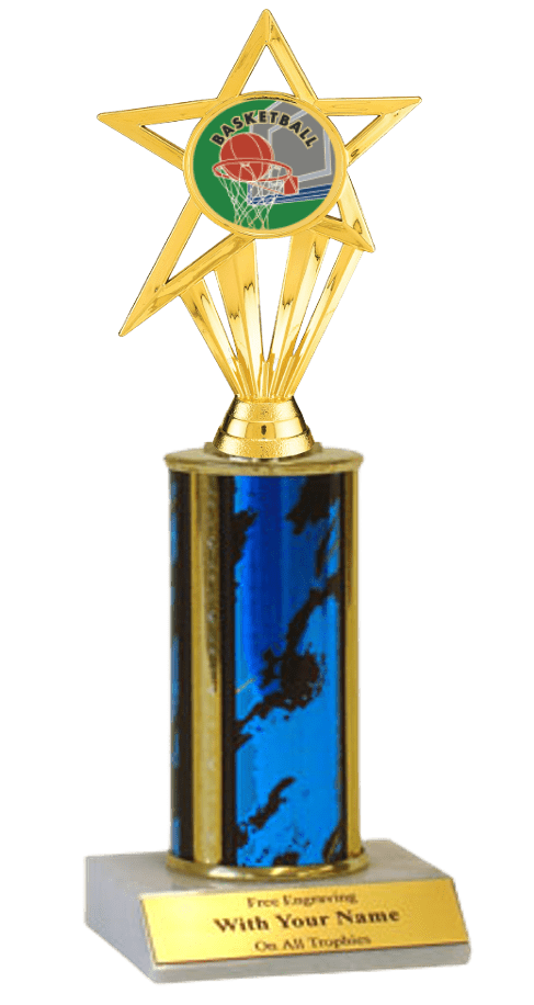 Single Column Insert Trophy - Basketball | TrophyCentral